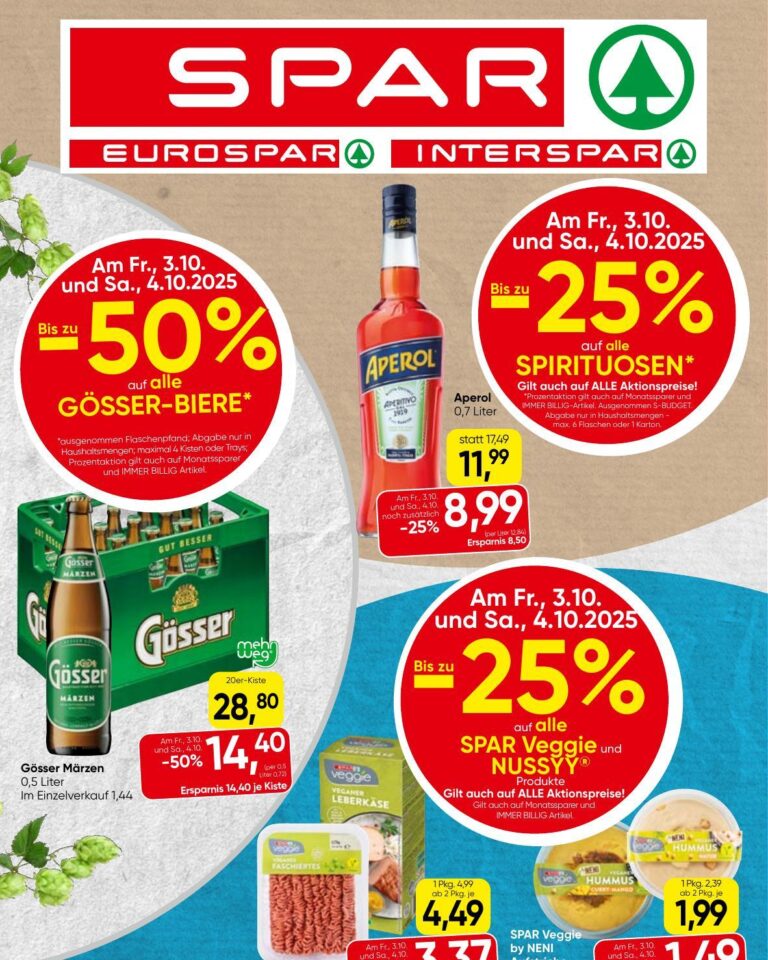 Spar Leták Rakúsko Aktuálny | Akcie a Zľavy | RakúskeLetáky.sk