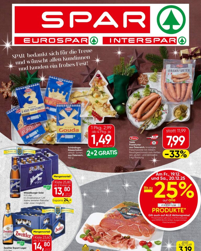 Spar Leták Rakúsko Aktuálny | Akcie a Zľavy | RakúskeLetáky.sk