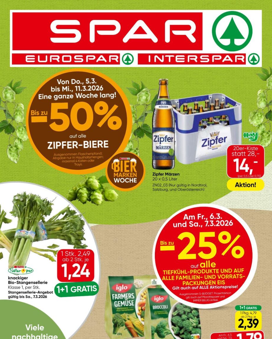 Rakúske letáky Supermarkety: Billa, Hofer, Spar | Akcie a Zľavy